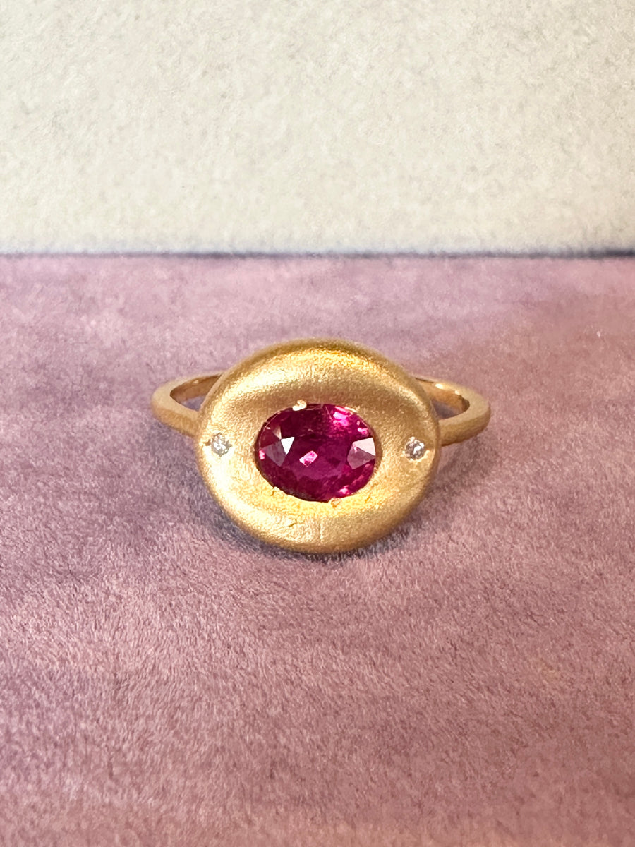 【K18】AMRITA RING Ruby, Diamond #2-2 – Pahi AMULET