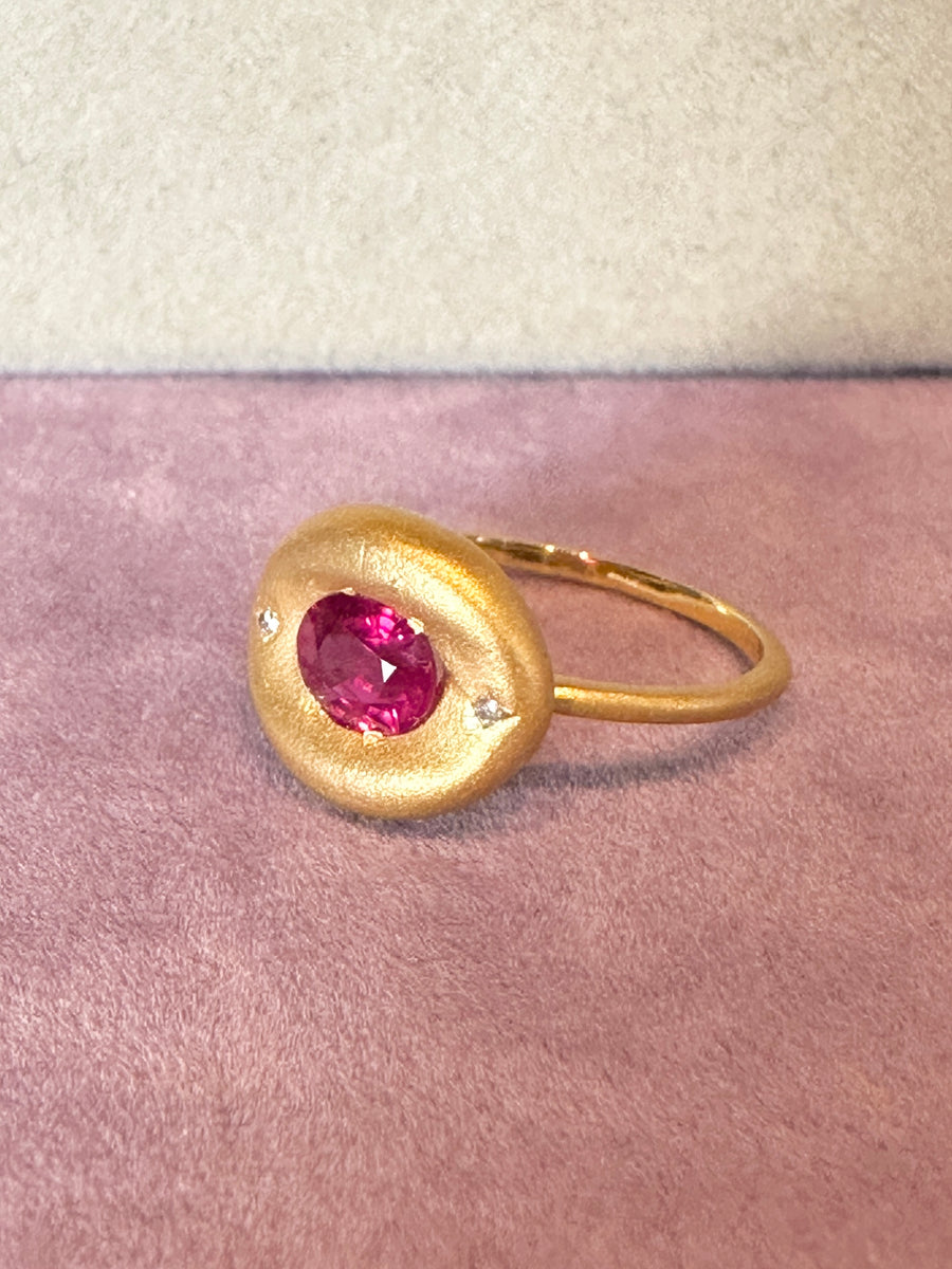 【K18】AMRITA RING Ruby, Diamond #2-2 – Pahi AMULET